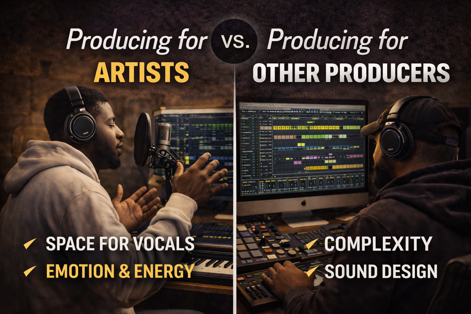 Producing for Artists vs. Producing for Other Producers – Studio Trap